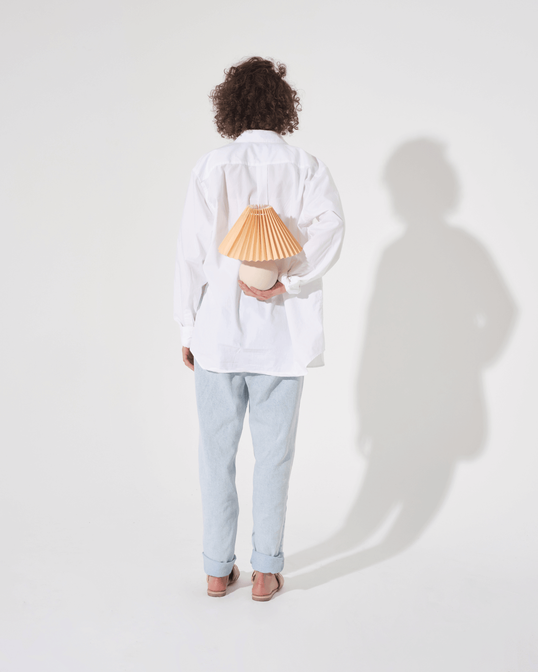 Serena Ceramic Table Lamp | Pleated Textile Shade | Brightech