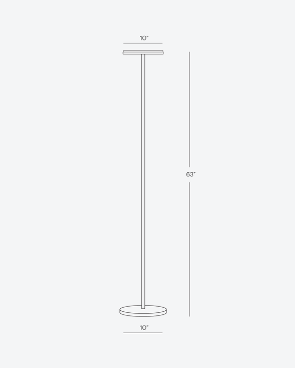 Sky Silver Torchiere Floor Lamp | Adjustable Head | Brightech