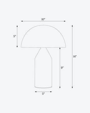 Venus Glass Table Lamp | Dimmable Rotary Switch | Brightech