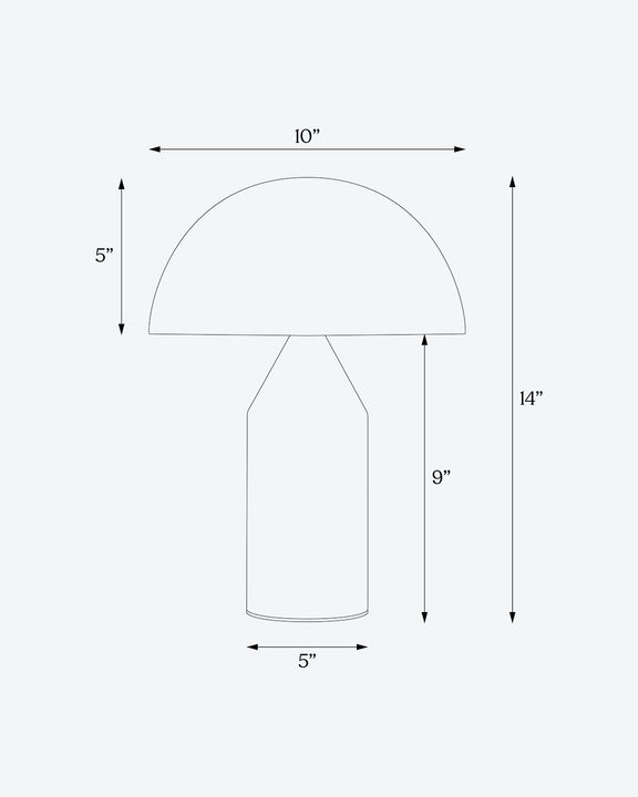 Venus Glass Table Lamp | Dimmable Rotary Switch | Brightech