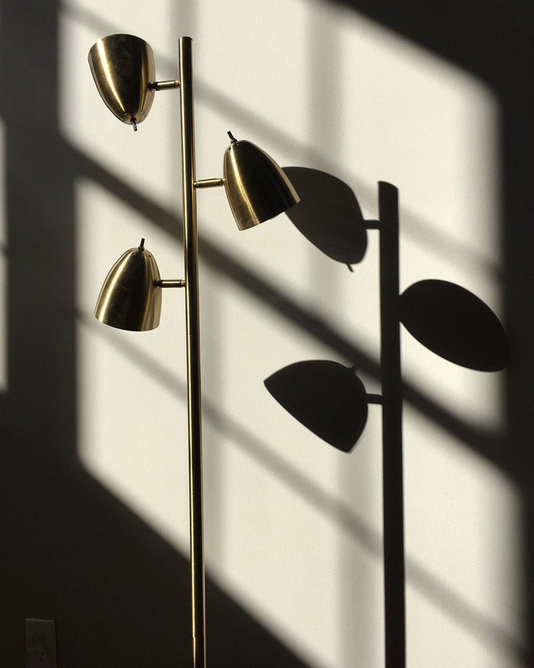 Jacob Silver Standing Floor Lamp | 3 Adjustable Lights | Brightech