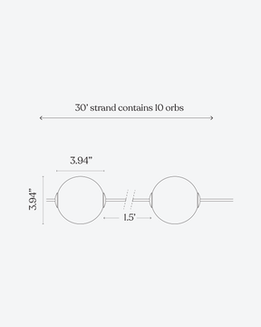 Orb Plug-in String Lights | Weatherproof Globe Lights | Brightech