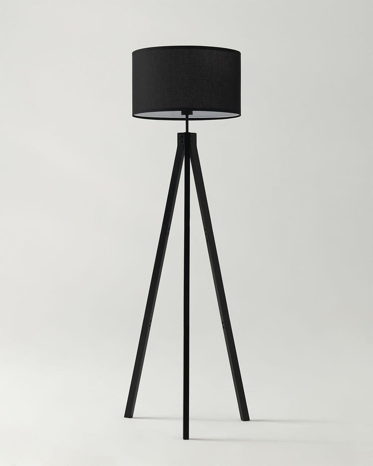 Eden Tripod Floor Lamp | Traditional Dimmable Wooden Light | Brightech