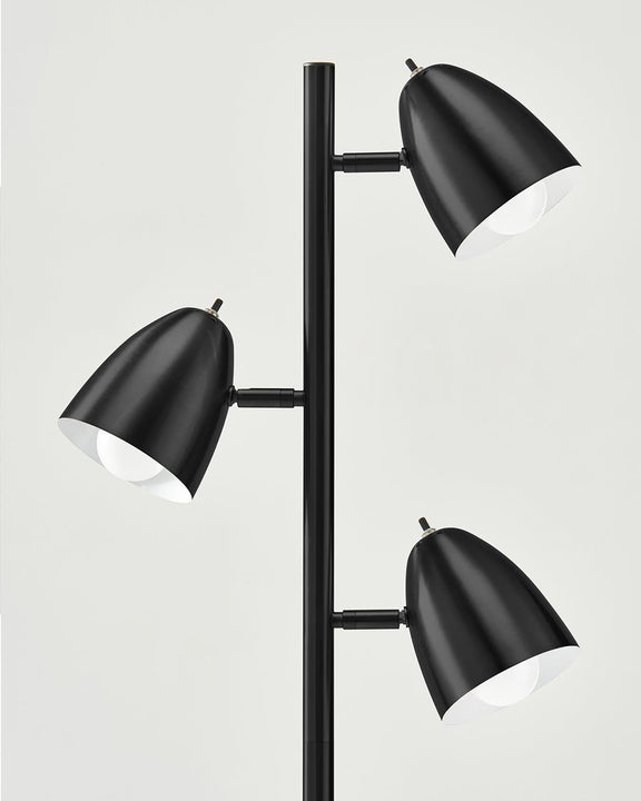 Jacob Silver Standing Floor Lamp | 3 Adjustable Lights | Brightech