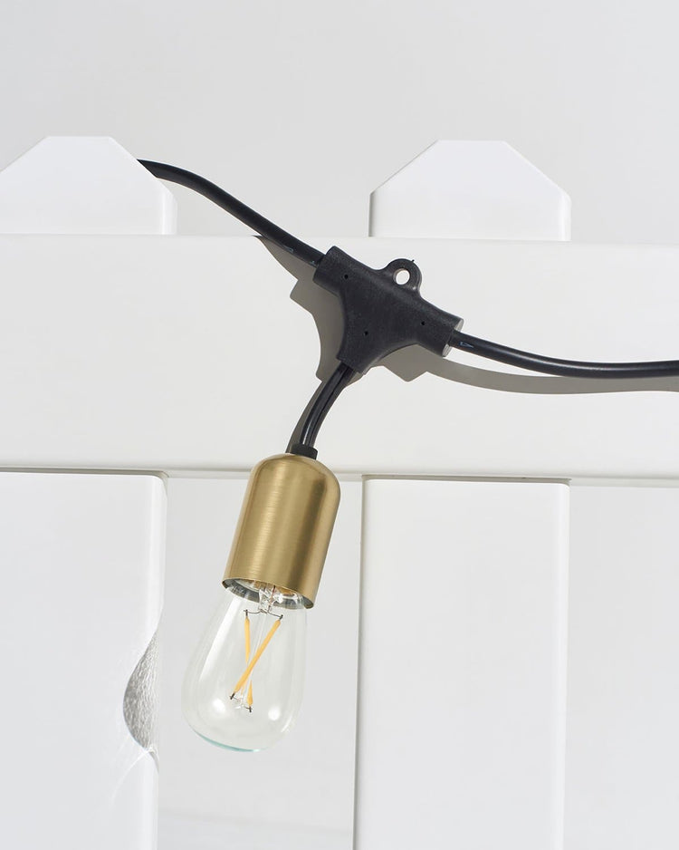 Glow Heavy Duty Plug-in String Lights | Brass Accents | Brightech