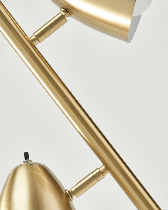 Jacob Silver Standing Floor Lamp | 3 Adjustable Lights | Brightech