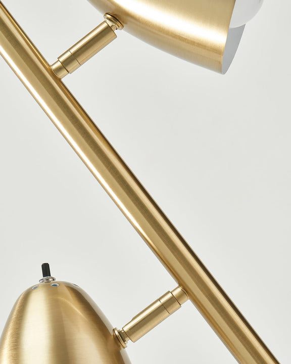 Jacob Silver Standing Floor Lamp | 3 Adjustable Lights | Brightech