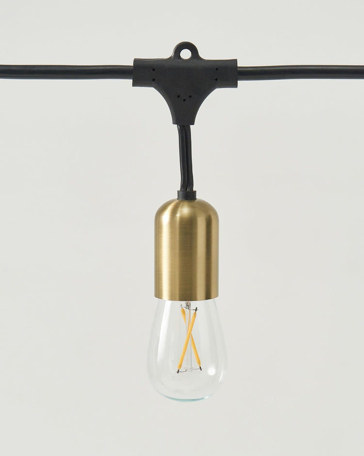 Glow Heavy Duty Plug-in String Lights | Brass Accents | Brightech