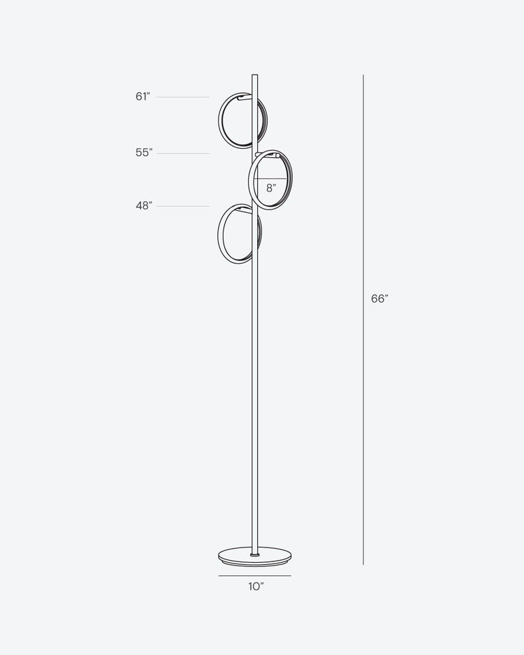 Saturn RGB Floor Lamp | 3 Color Changing Modes | Brightech