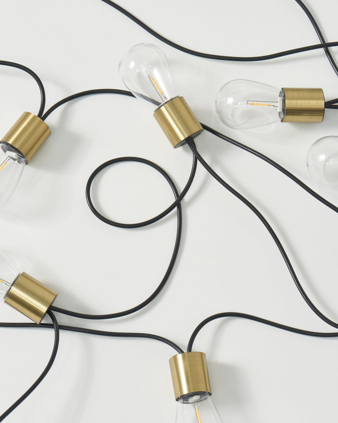 Glow Solar String Lights | Beautiful Brass Accents | Brightech